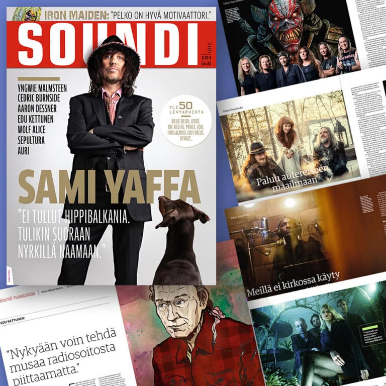 Soundi 7/2021: Sami Yaffa, Iron Maiden, Auri, Edu Kettunen, Wolf Alice ...