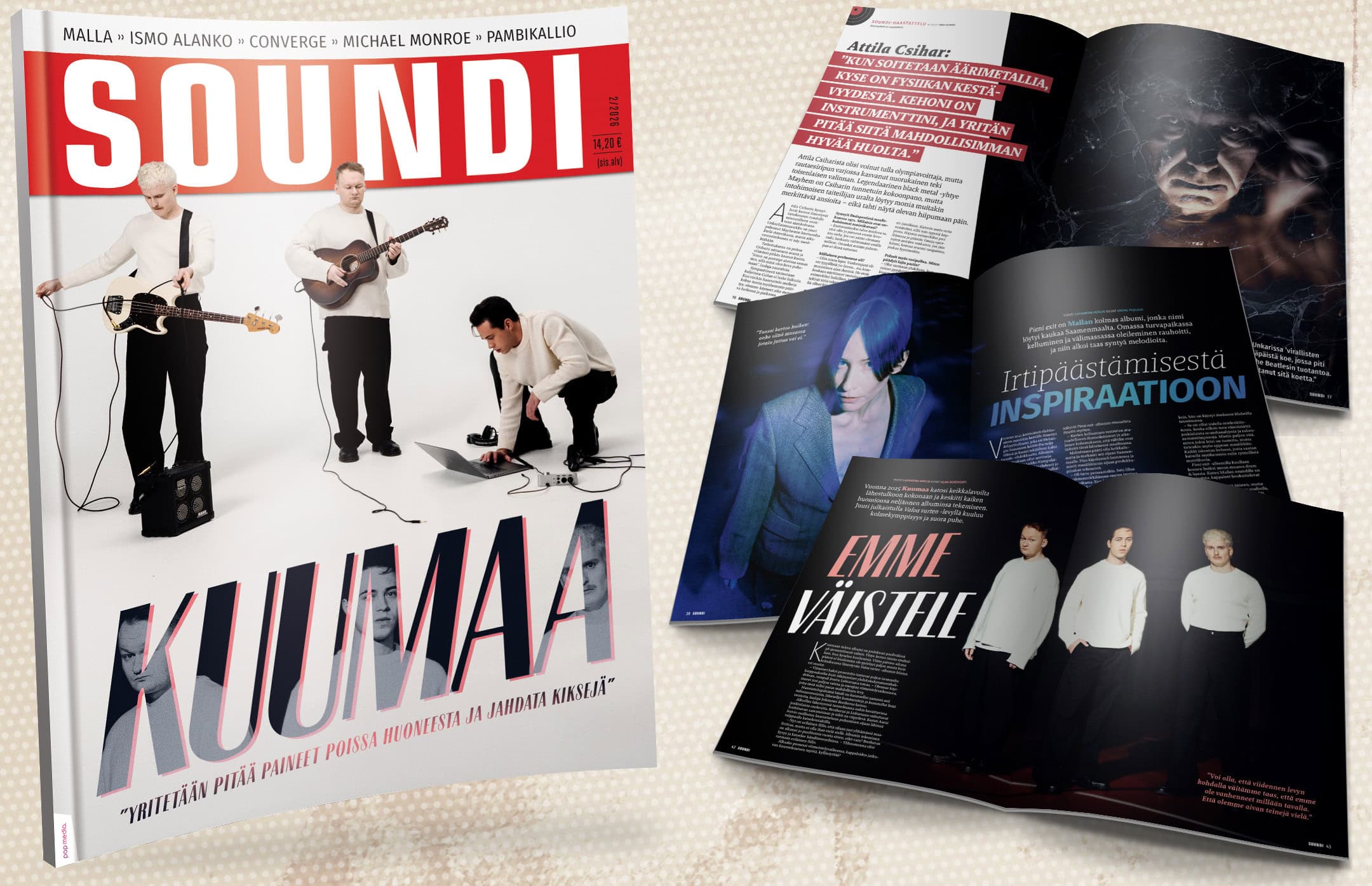 Soundi 2/26: Kuumaa, Ismo Alanko, Converge, Michael Monroe, Malla ...